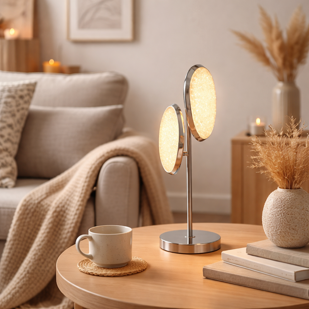 Lori Polished Chrome LED Table Lamp – Pagazzi