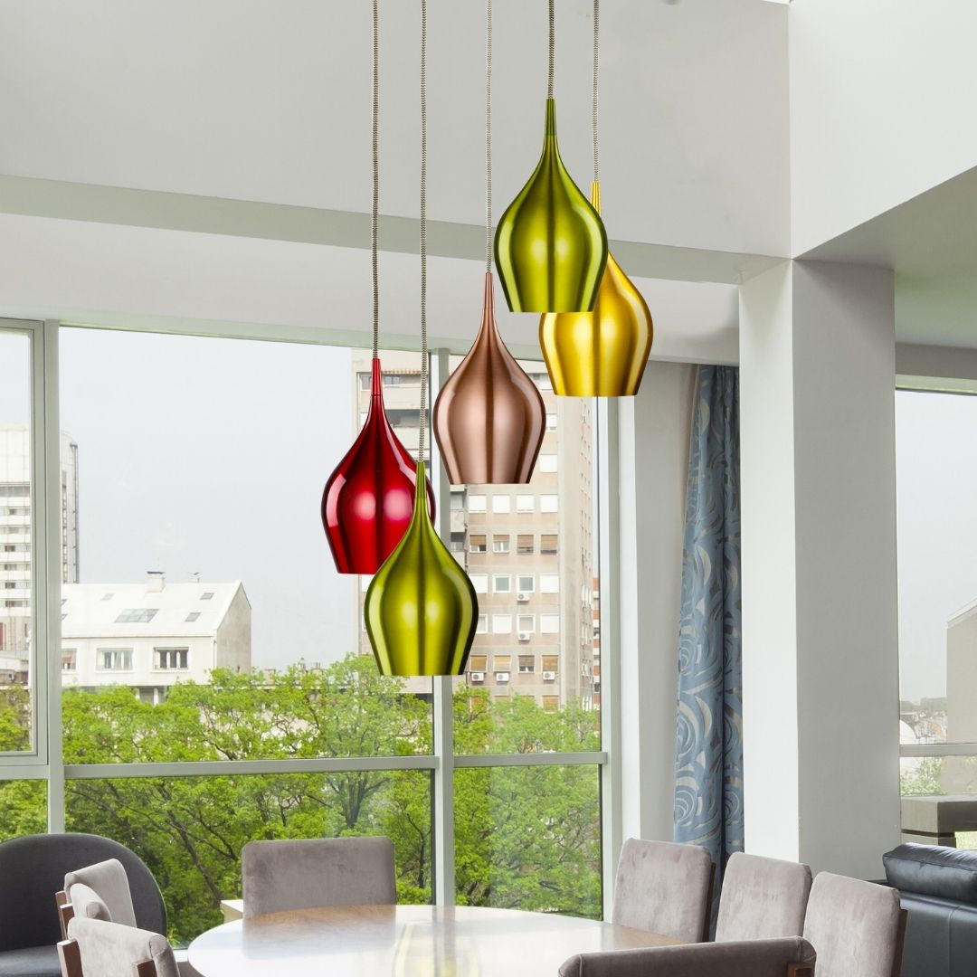 Vibrant 5 Light Cluster Pendant Ceiling Light – Pagazzi