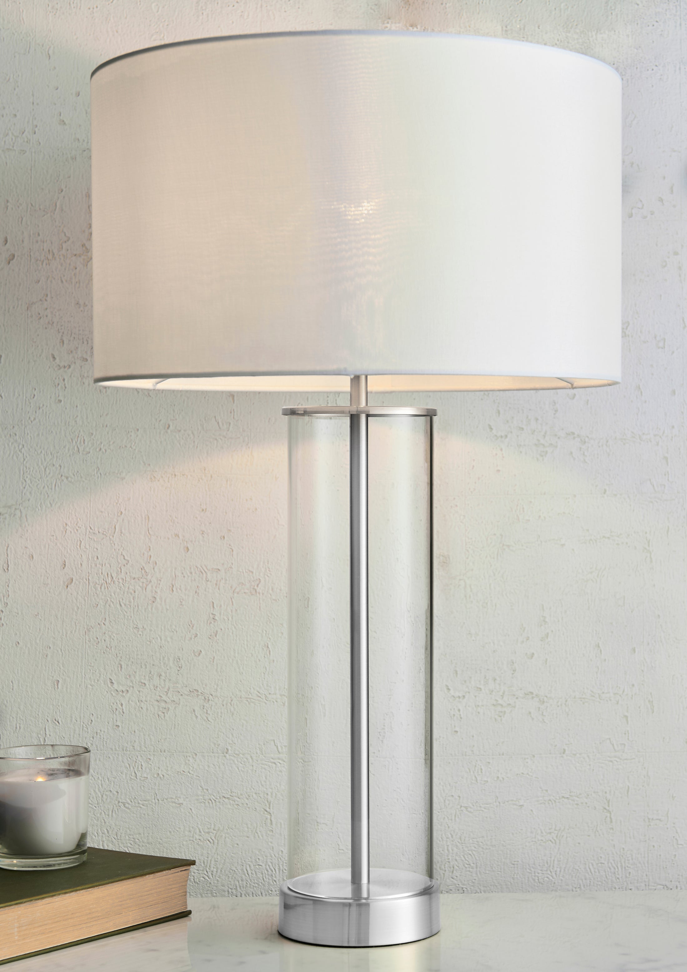 Lessina Nickel and Glass Touch Table Lamp – Pagazzi