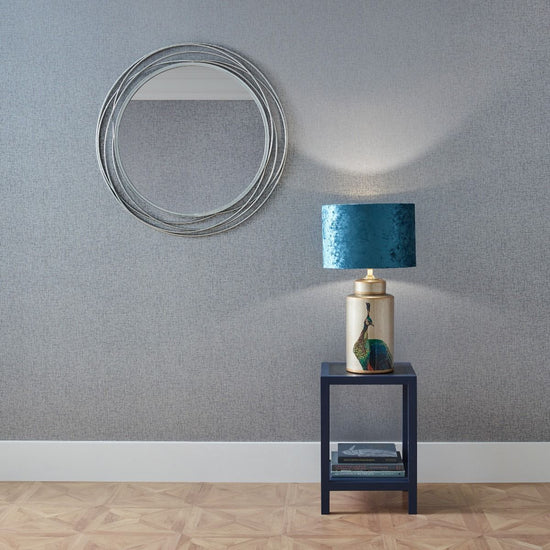 Swirl Silver Metal Round Wall Mirror – Pagazzi
