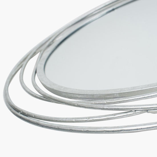 Swirl Silver Metal Round Wall Mirror – Pagazzi