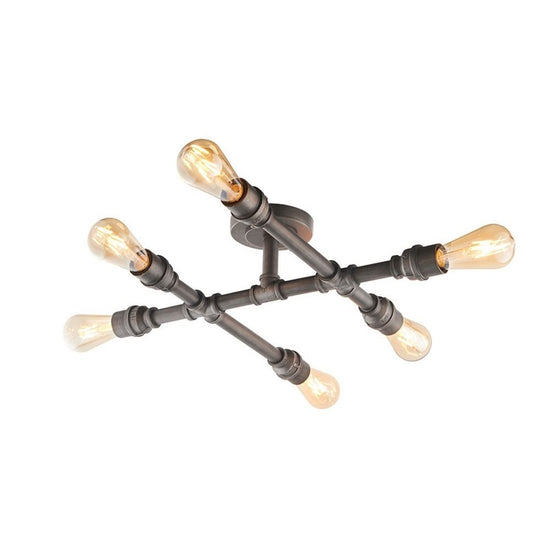 Pipe 6 Light Semi Flush Ceiling Light – Pagazzi