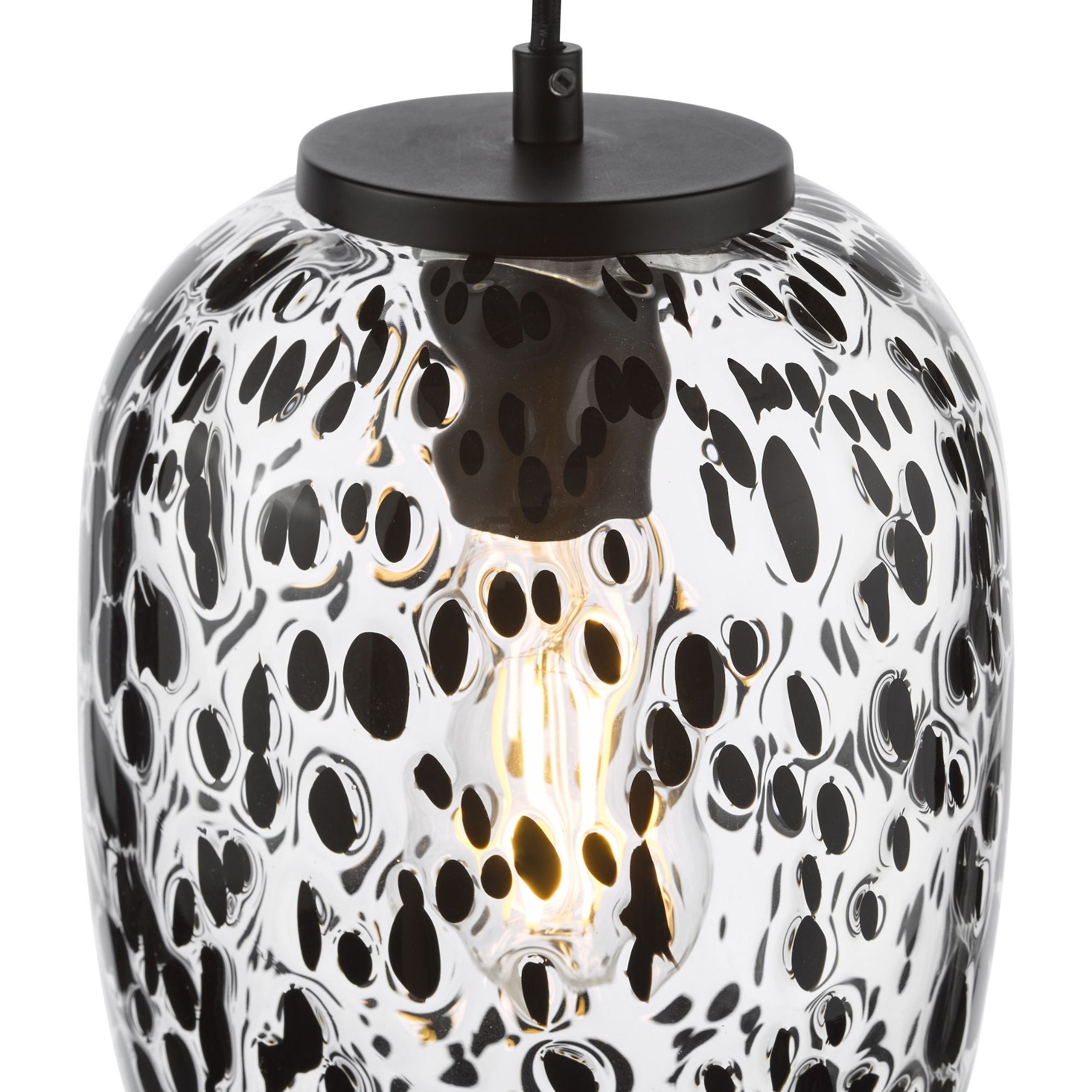 Gethin Matte Black & Confetti Glass Pendant Ceiling Light – Pagazzi