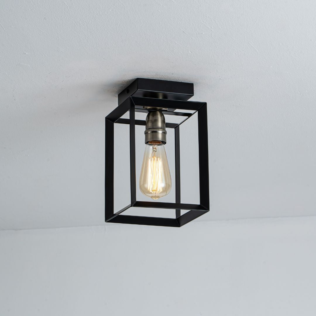 Sully Black Flush Ceiling Light – Pagazzi