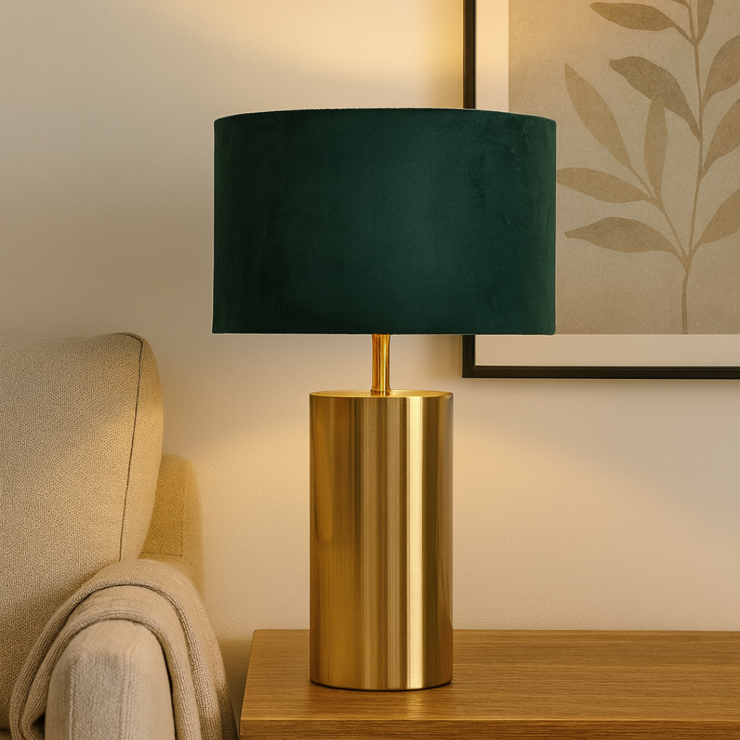 Ziva Large Dark Green Touch Table Lamp – Pagazzi