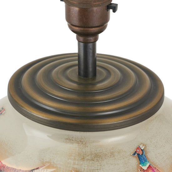 Jenny Worrall Pheasant Champagne Table Lamp with Natural Shade – Pagazzi