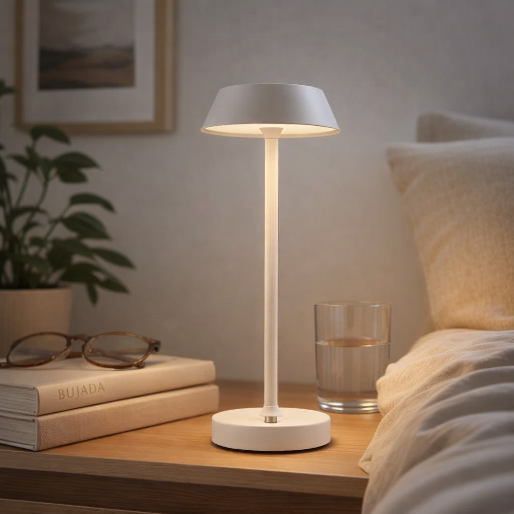 Energize White LED Rechargeable Desk Table Lamp with Touch Sensor – Pagazzi